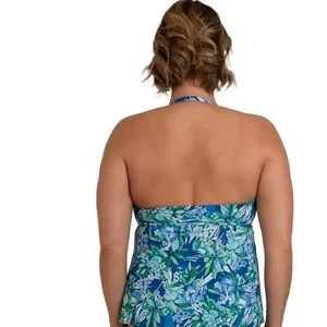 Fit 4U | Swim | Fit 4u Tankini Top Women Convertible Tie Blue Floral ...